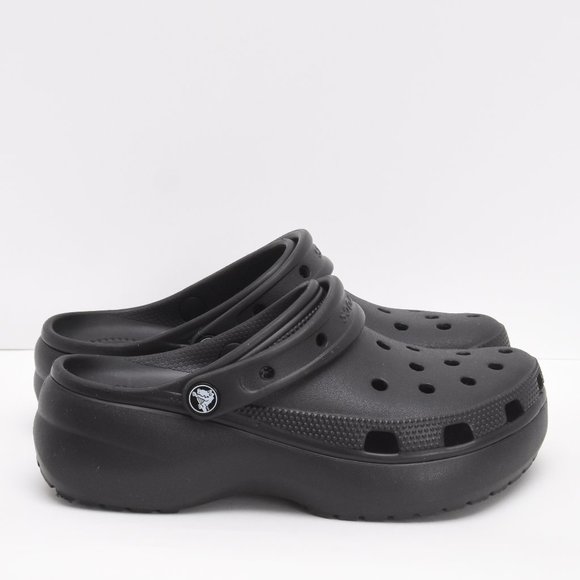 CROCS | Shoes | Crocs Black Platform Crocs In Excellent Condition Size ...